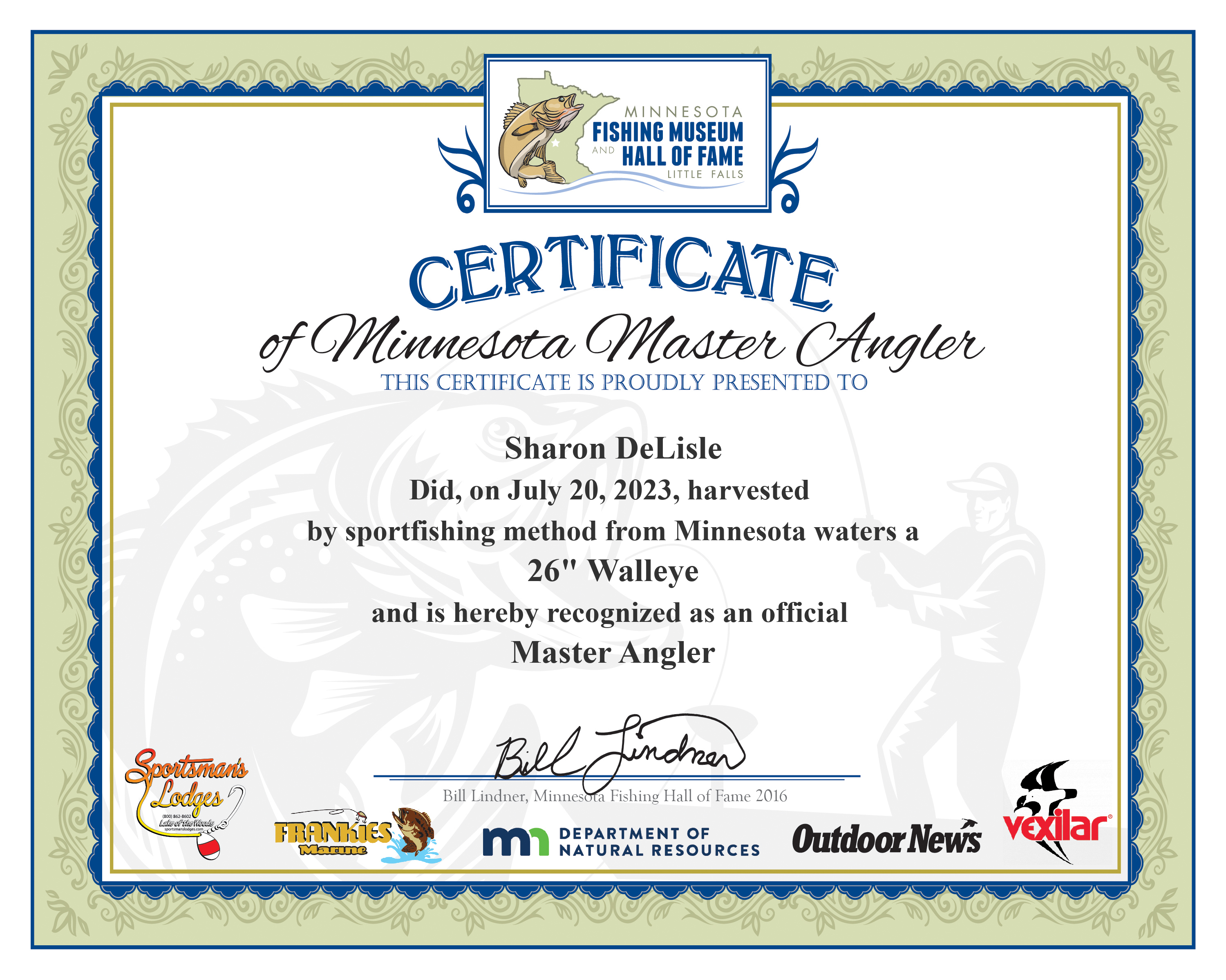 Sharon DeLisle - Fishing Hall of Fame of Minnesota