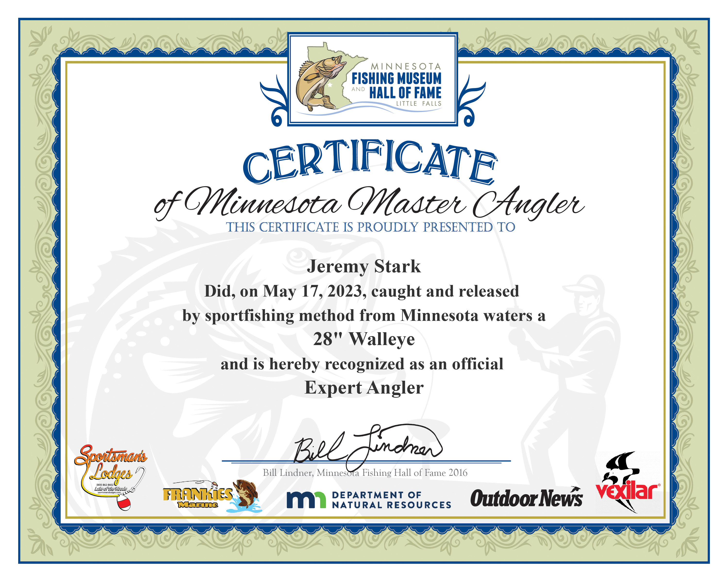 Jeremy Stark - Fishing Hall of Fame of Minnesota