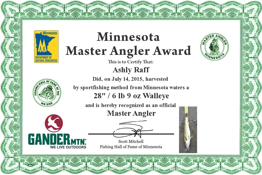 Ashly Raff - Fishing Hall of Fame of Minnesota