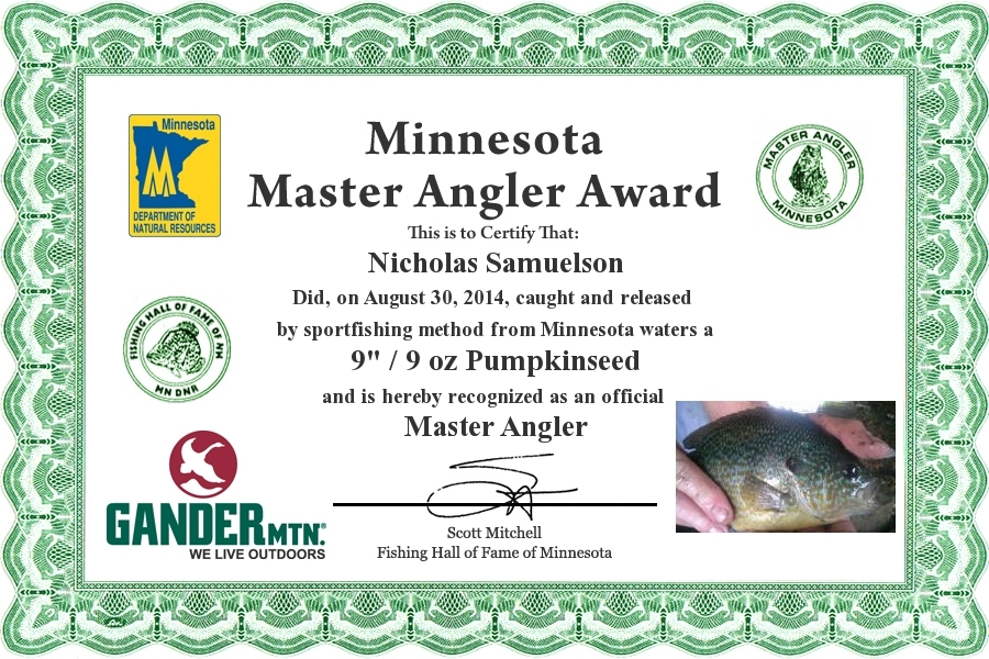Nicholas Samuelson - Fishing Hall of Fame of Minnesota