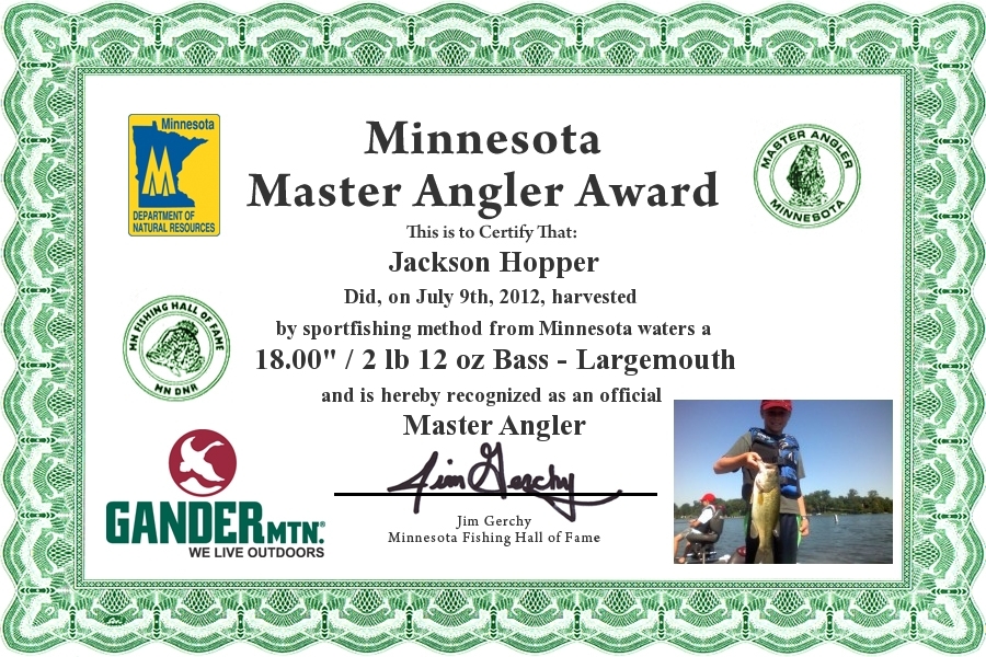 Jackson Hopper - Fishing Hall of Fame of Minnesota